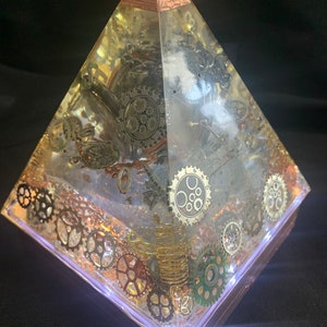 Time is an Illusion Light up Orgonite Pyramid - Etsy