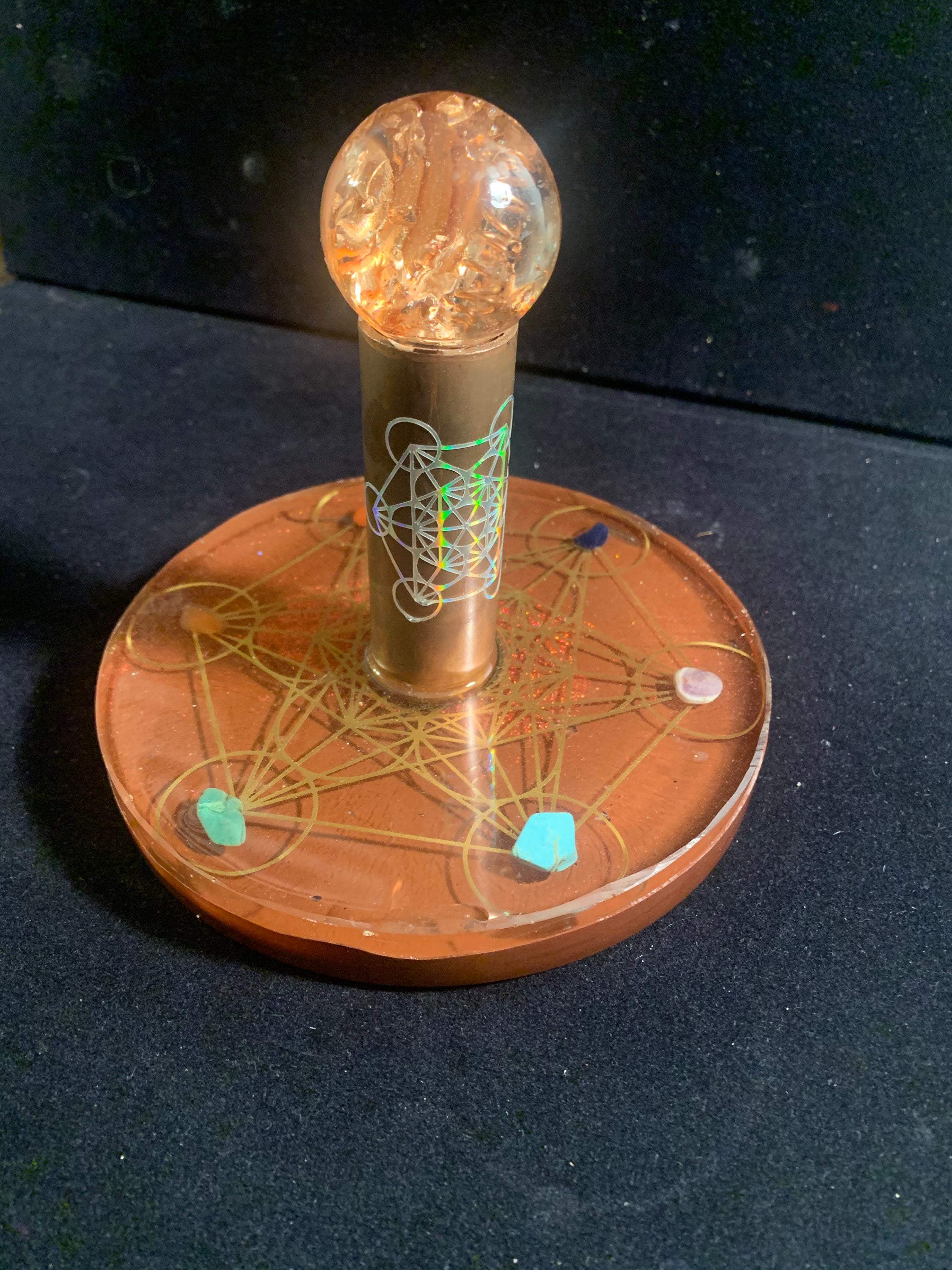 Orgonite Crystal Grid Chembuster Cloudbuster - Etsy