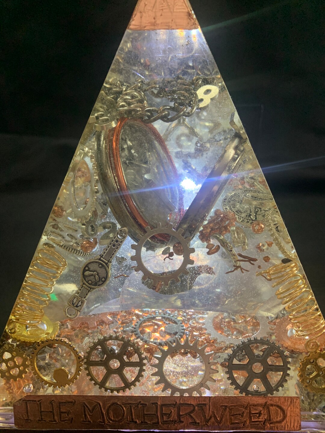 Time is an Illusion Light up Orgonite Pyramid - Etsy