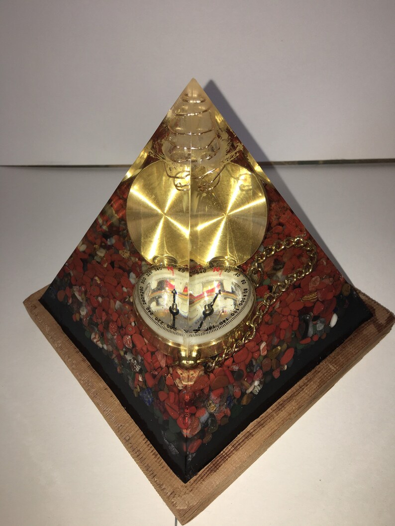 Compass Orgonite Pyramid | Etsy