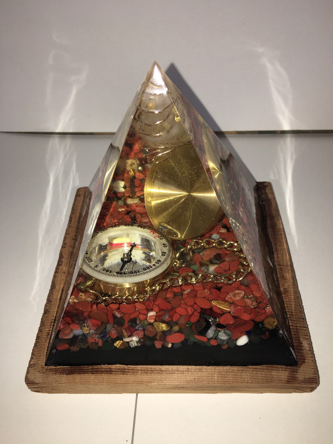Compass orgonite pyramid | Etsy