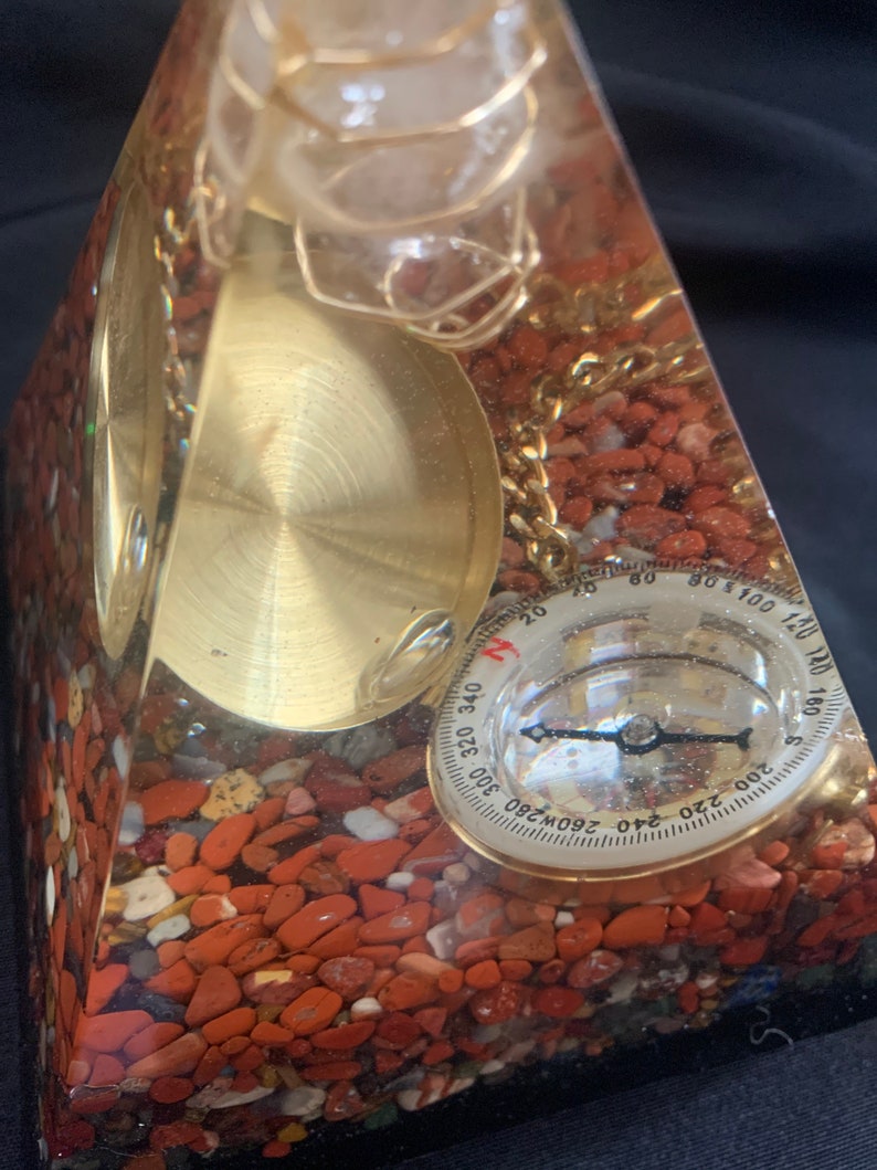 Compass Orgonite Pyramid - Etsy