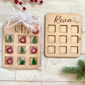 Personalized Christmas Tic Tac Toe, Christmas Gift, Gift for Kids - Etsy