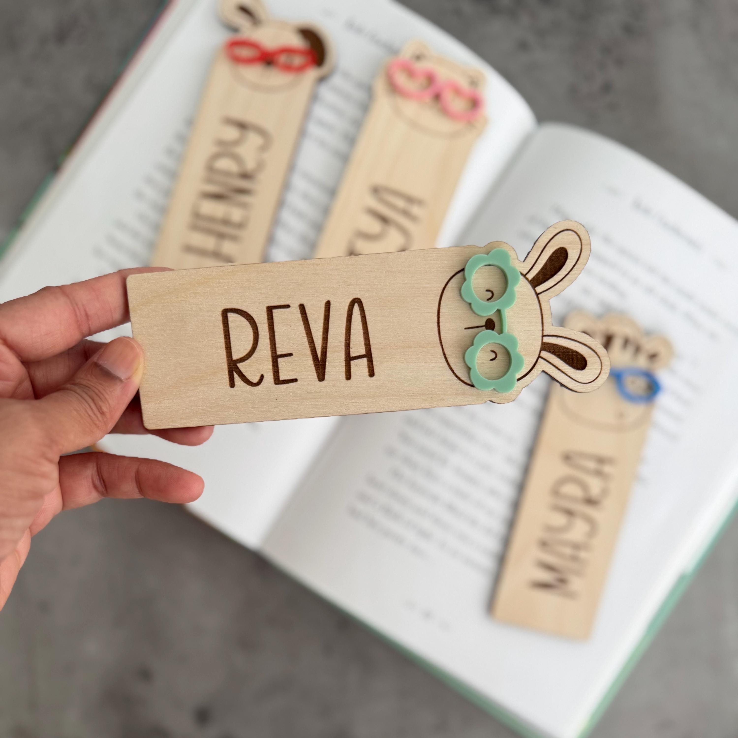Kids' Personalized Bookmarks, Animal Themed Wooden Bookmark for Kids ...