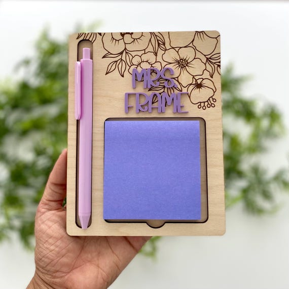 Purple Post It Note Holder