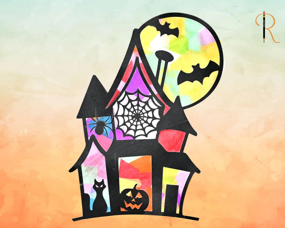 Haunted House Suncatcher Kit, Halloween Suncatcher, Kids Craft Kit ...
