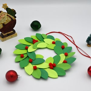 Christmas Wreath DIY Kids Craft Kit, Preschool Craft Kit, Christmas ...
