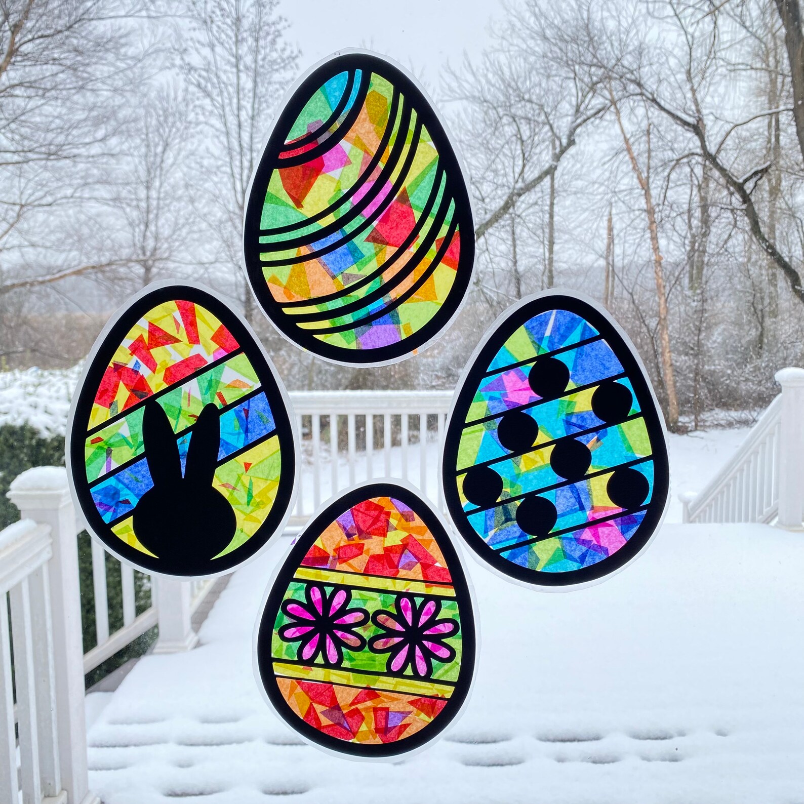 Easter Egg Suncatcher Kit Spring Craft Kids Craft Kit - Etsy