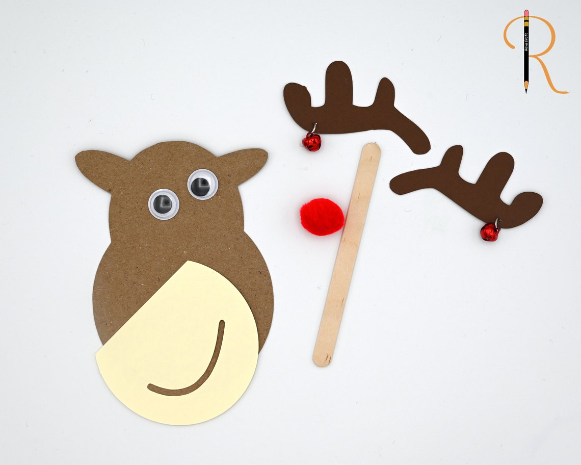 Rudolph the Reindeer DIY Kids Craft Kit Preschool Craft Kit - Etsy