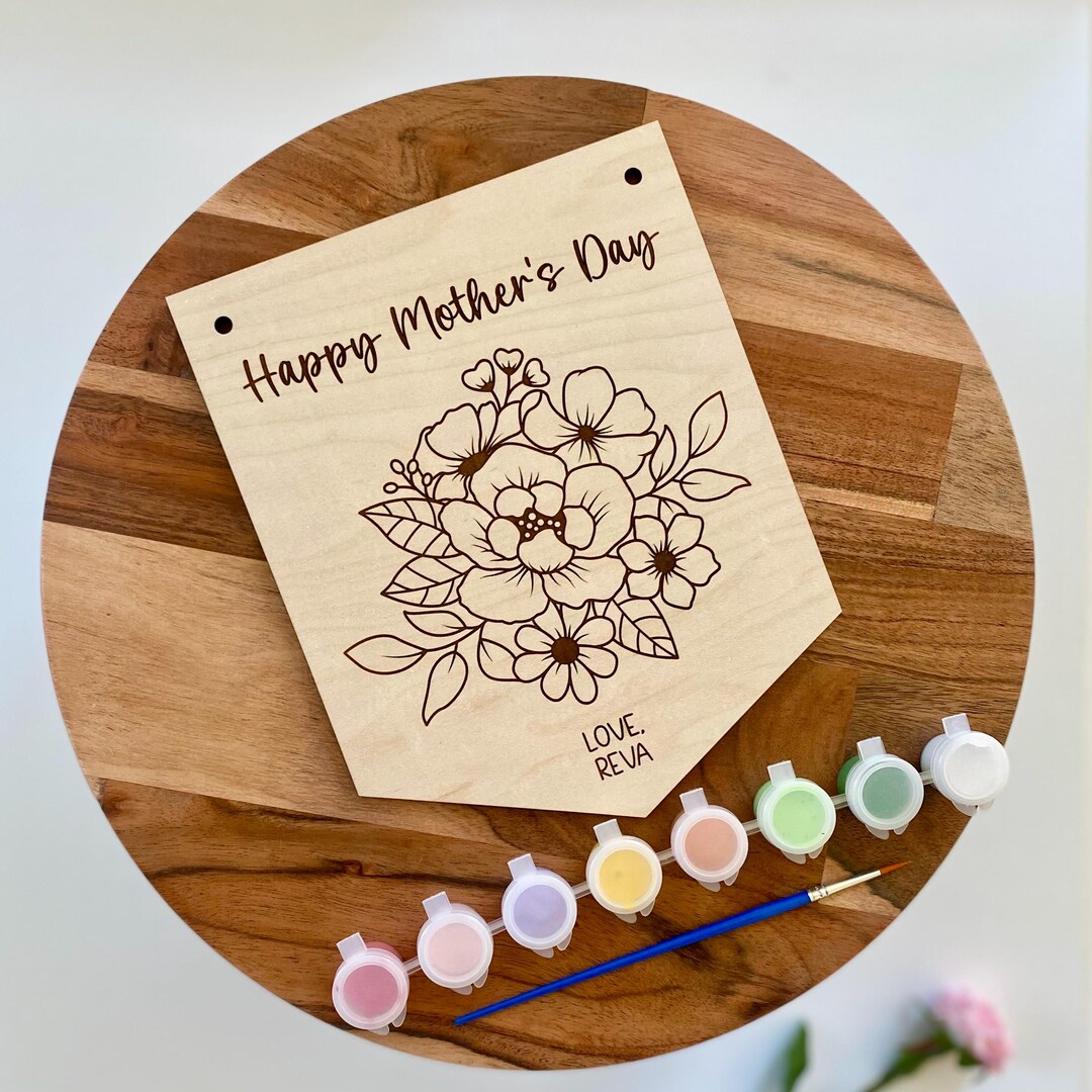 DIY Mother's Day Flower Sign, DIY Banner Sign, DIY Mother's Day Flowers ...