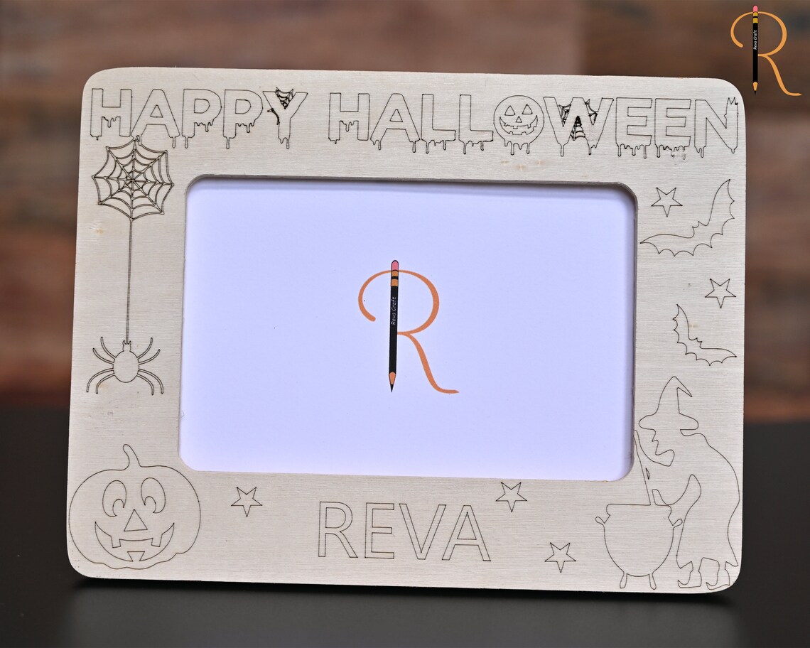 Personalized Paint Your Own Halloween Picture Frame Kit | Etsy