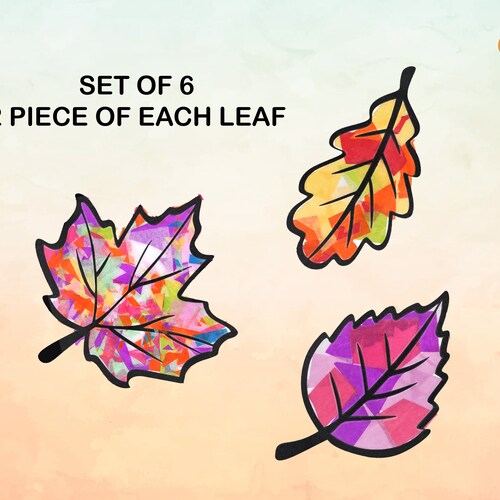 Fall Suncatcher Kit Leaves Suncatcher Kit Kids Craft Kit - Etsy