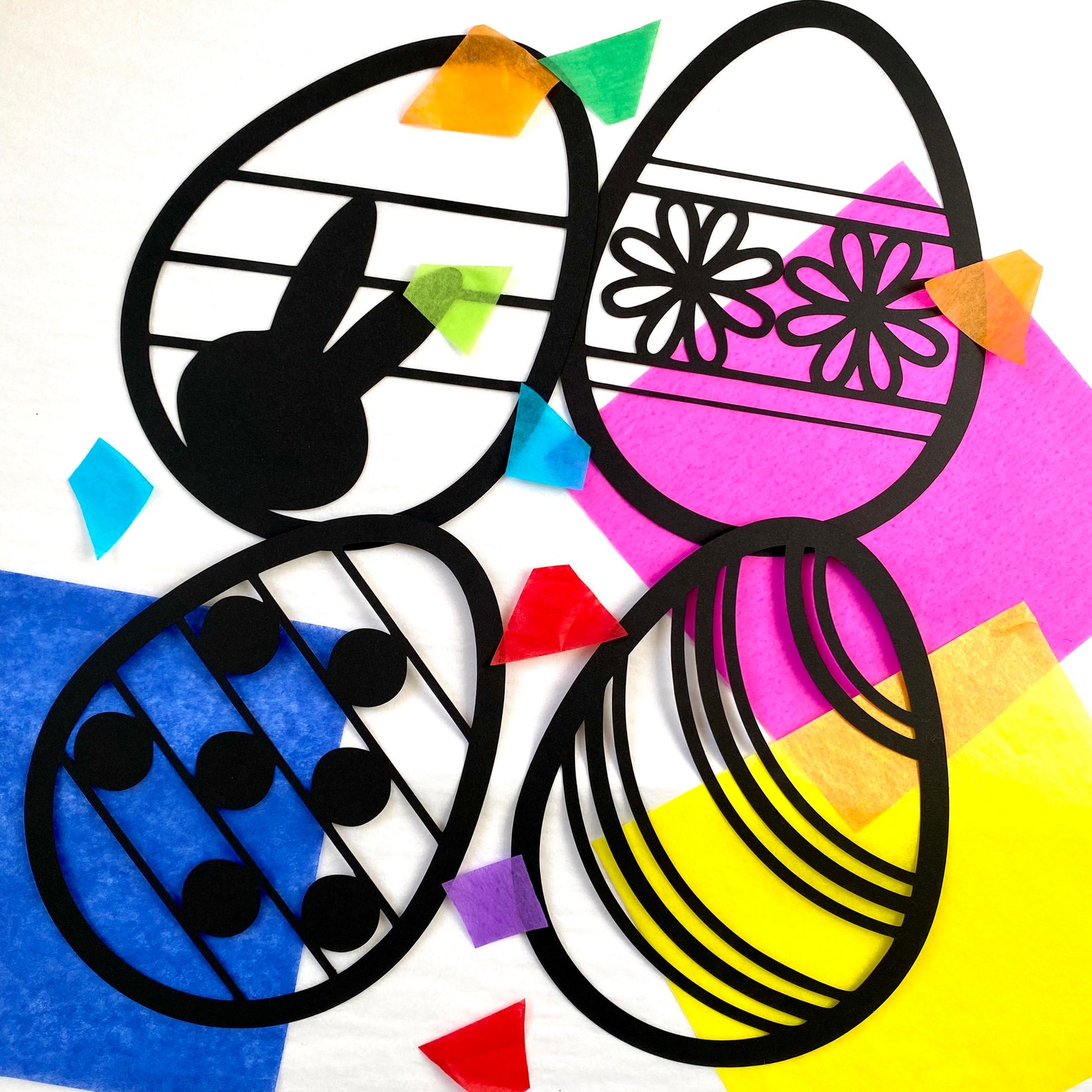 Easter Egg Suncatcher Kit Spring Craft Kids Craft Kit - Etsy