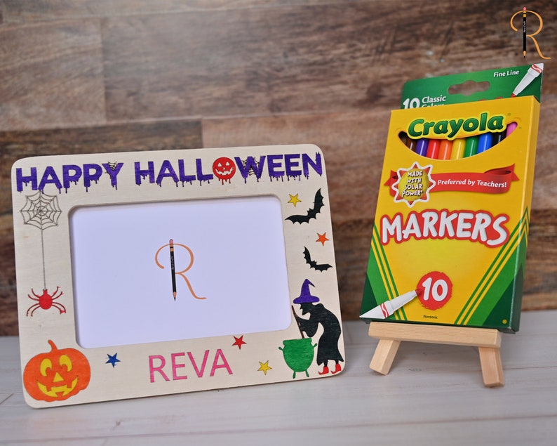 Personalized Paint Your Own Halloween Picture Frame Kit | Etsy