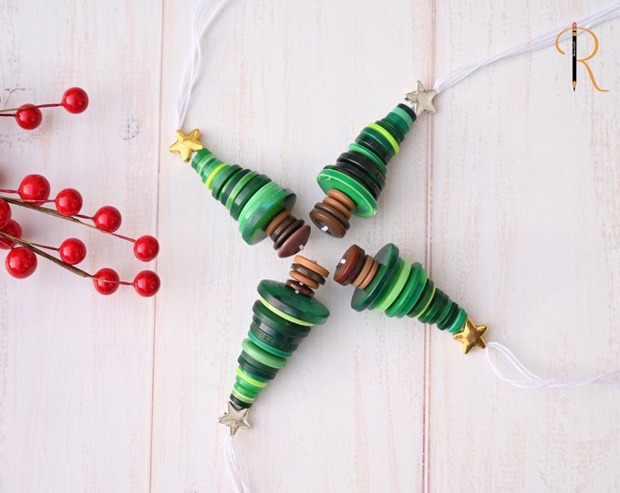 Button Christmas Tree, Christmas Ornament, Button Trees - Etsy