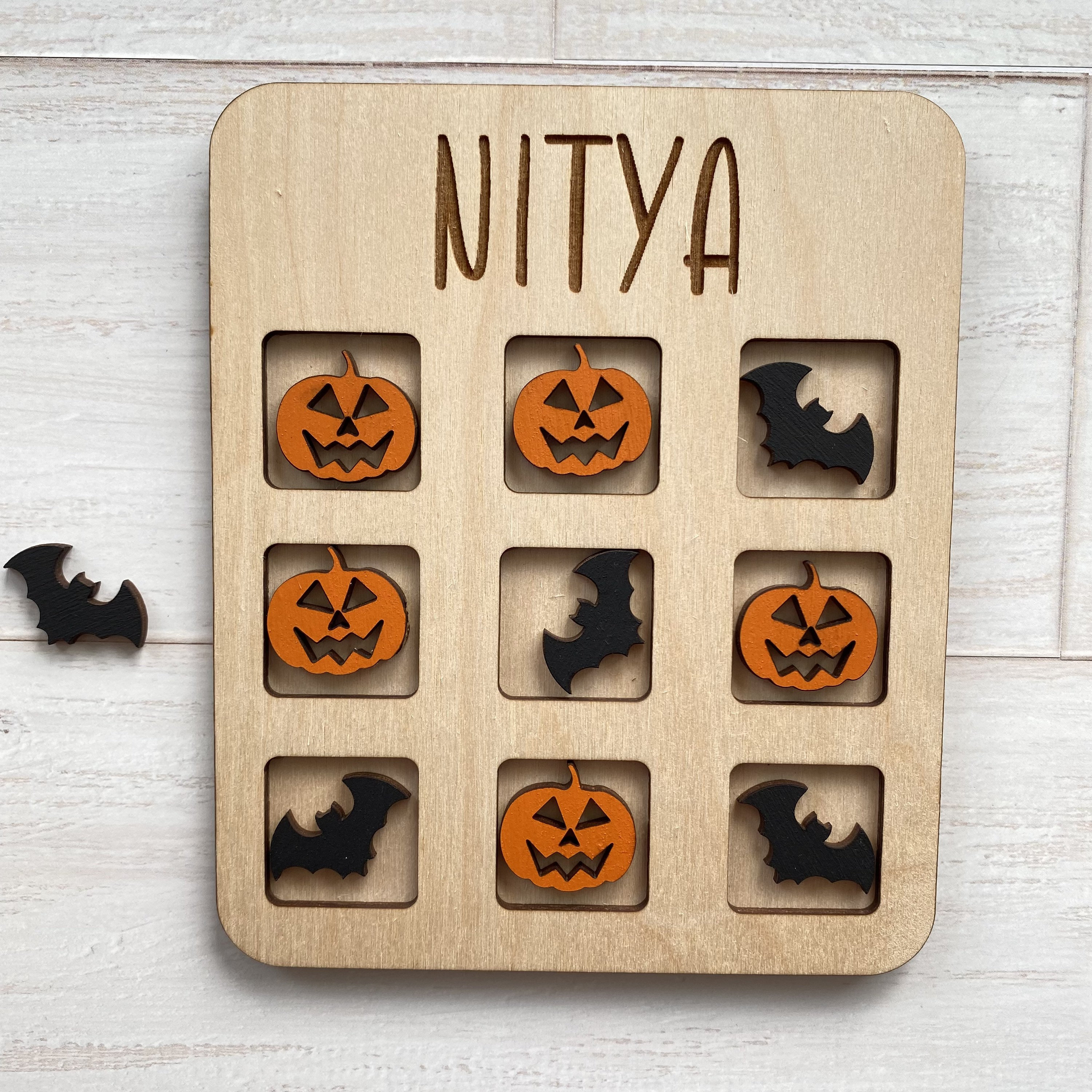 Personalized Halloween Tic Tac Toe, Halloween Gift Basket, Halloween ...