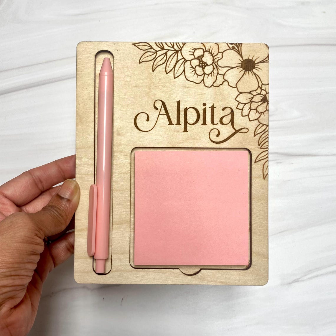 Personalized Sticky Note Holder, Personalized Teacher Gift, Teacher ...