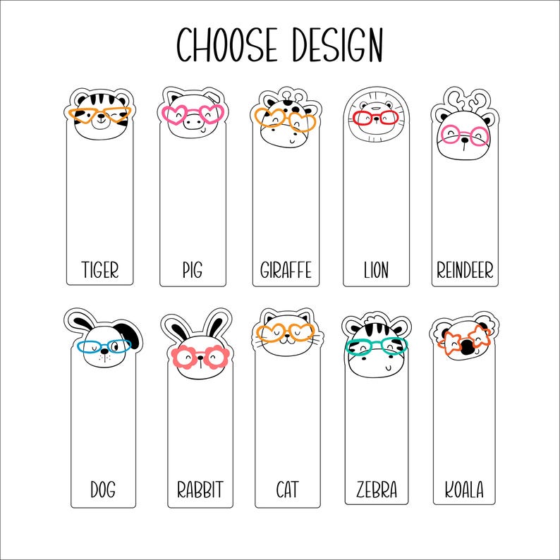 Kids' Personalized Bookmarks, Animal Themed Wooden Bookmark for Kids ...