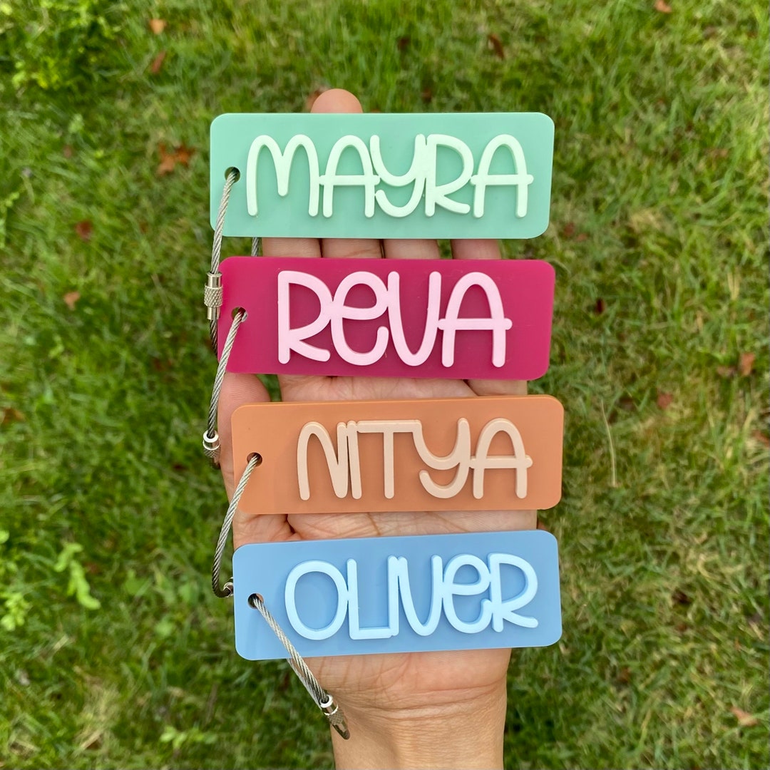 Personalized Backpack Tag, Personalized Acrylic Bag Tag, Backpack Name ...