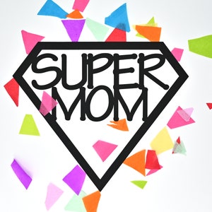 Super Mom Suncatcher Kit, Mother's Day Gift, Kids Craft Kit, Stained ...