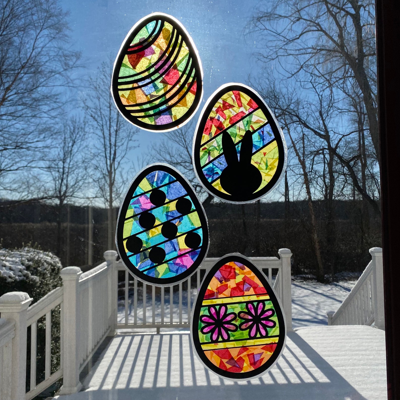 Easter Egg Suncatcher Kit Spring Craft Kids Craft Kit - Etsy