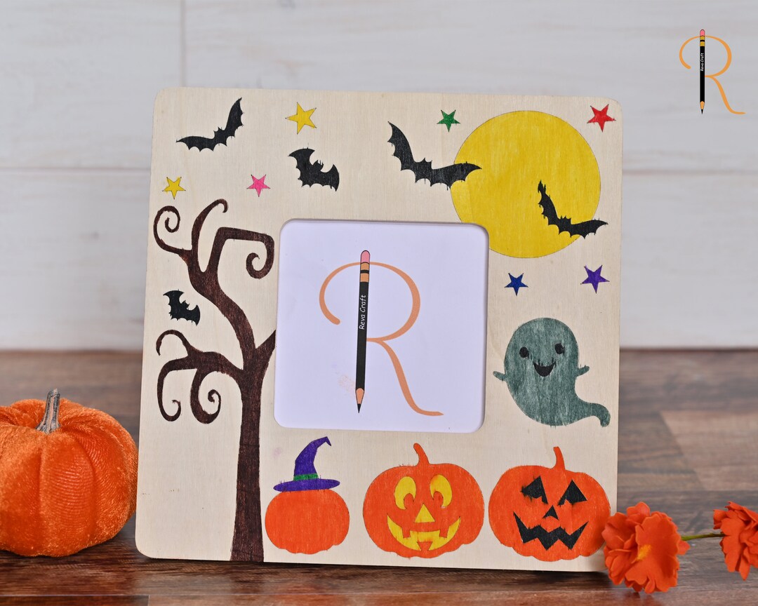 Paint Your Own Halloween Picture Frame, Personalized Picture Frame ...