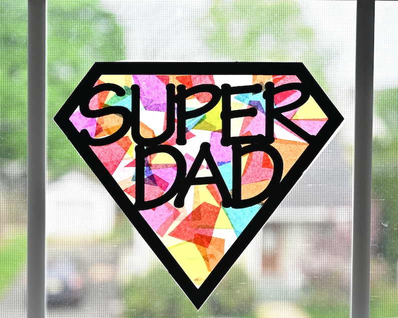 Super Dad Suncatcher Kit, Kids Craft Kit, Father's Day Gift, Gifts for ...