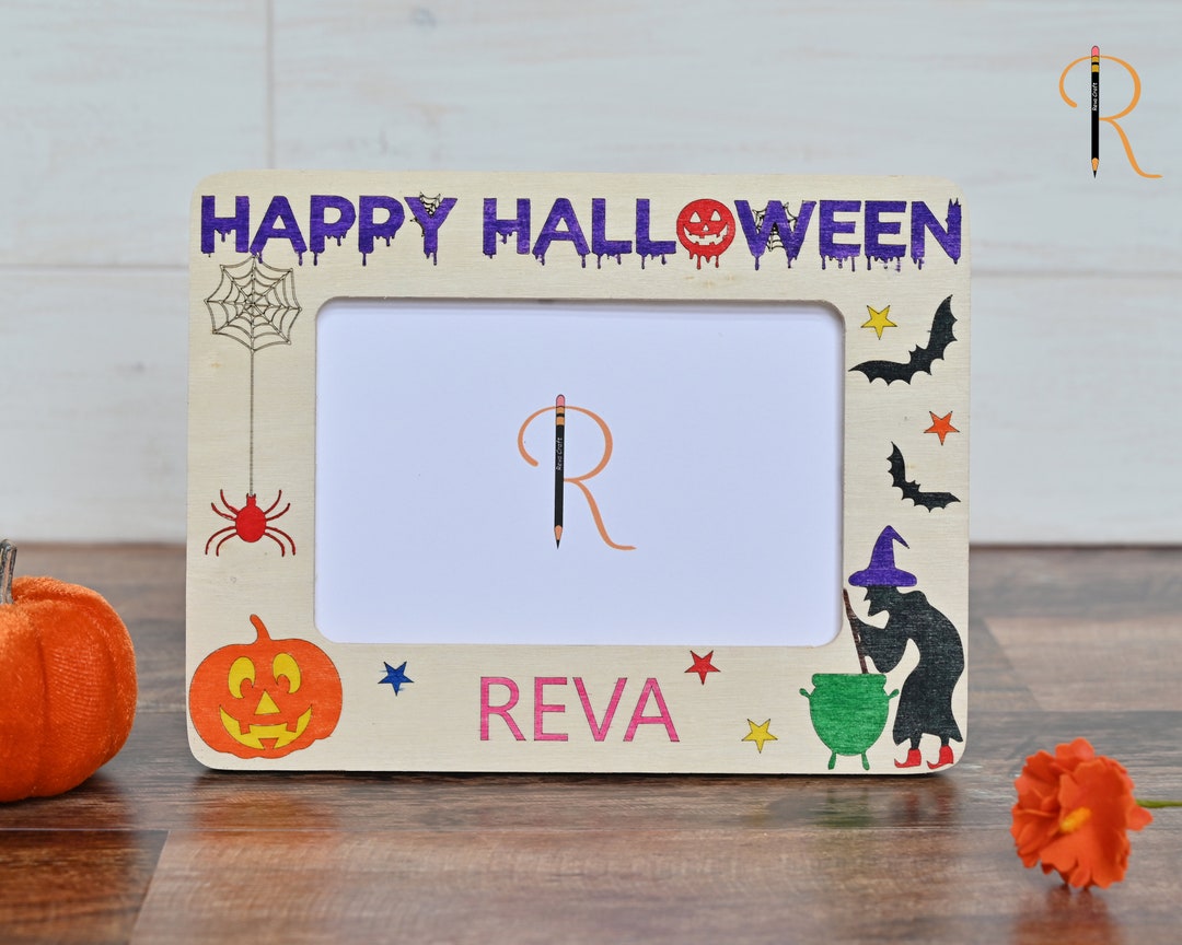 Personalized Paint Your Own Halloween Picture Frame Kit, Halloween ...
