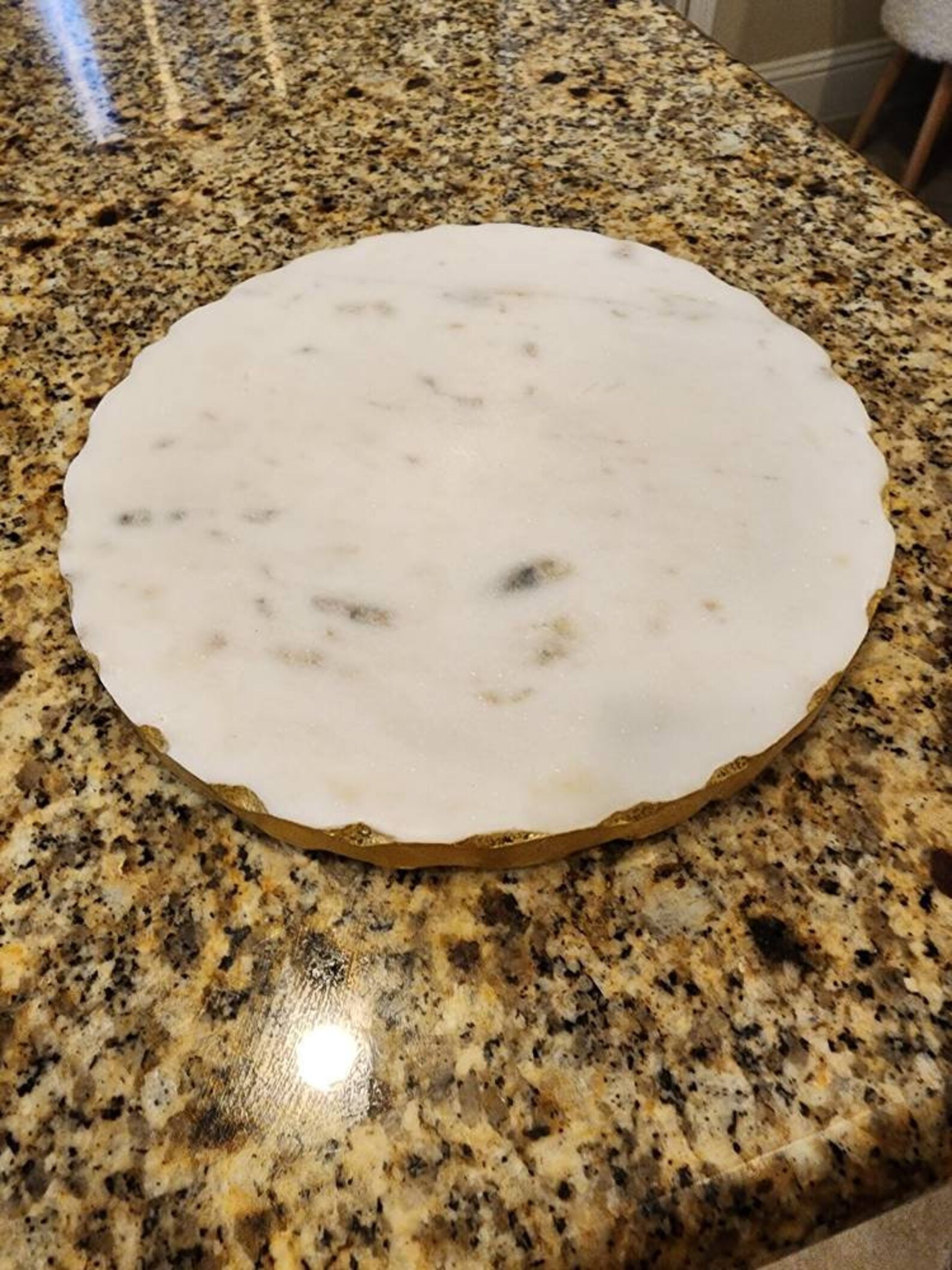 Round Marble and Gold Trivet - Etsy