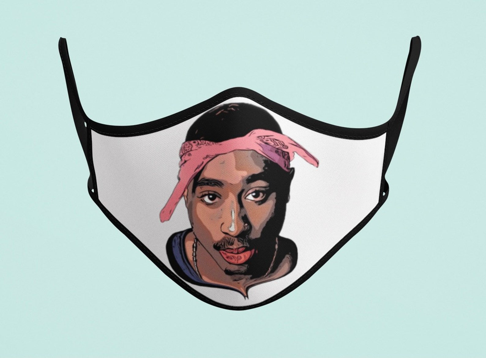Tupac Shakur 2pac Adult Face Mask / Face Covering Shaped to | Etsy UK