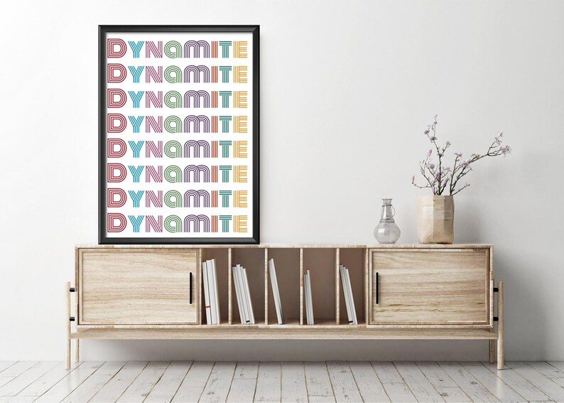 BTS Dynamite Poster, BTS Poster Sign. BTS Printable Wall Art. Dynamite ...