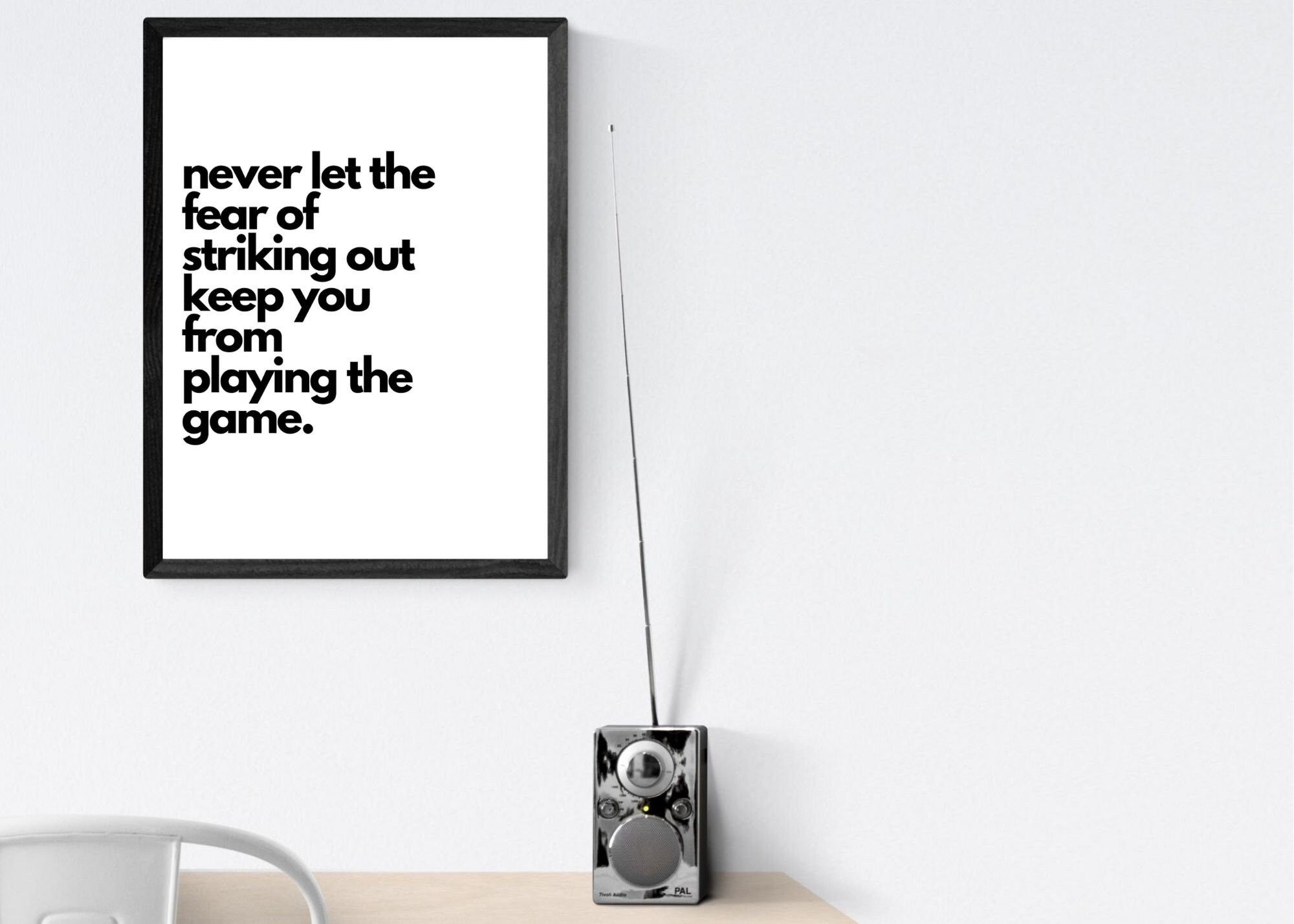 Fear of Striking Out Sign/ Poster. Living Room Quote Print. Bedroom ...