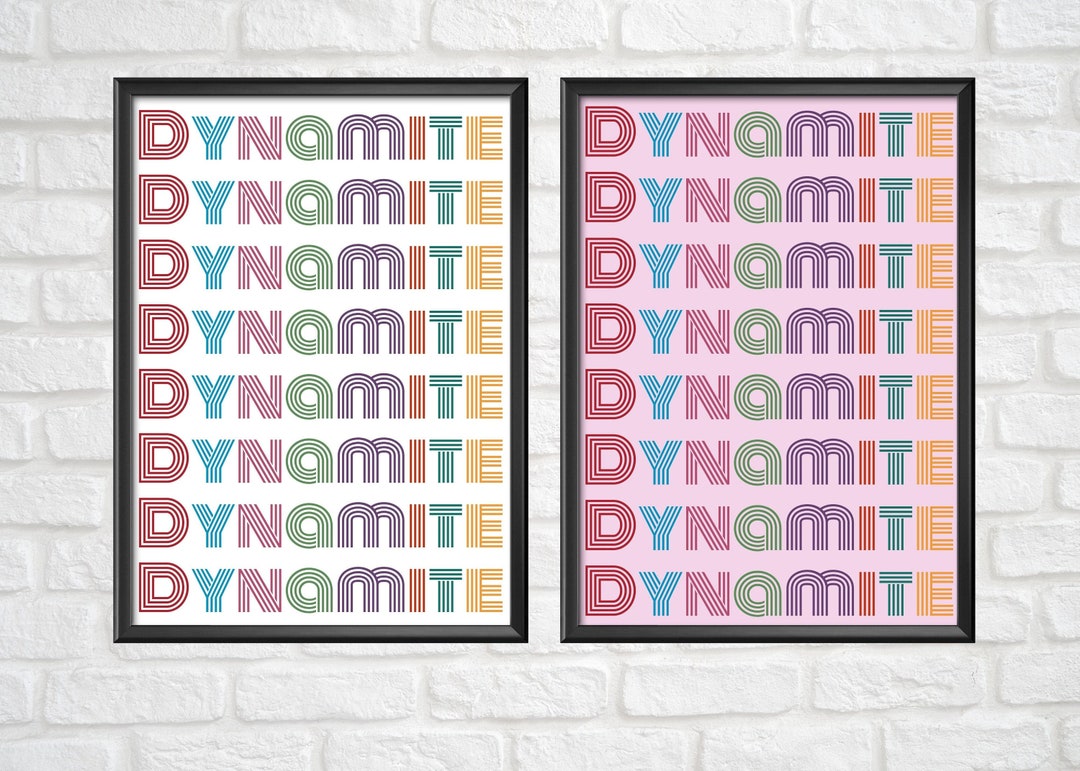 BTS Dynamite Poster, BTS Poster Sign. BTS Printable Wall Art. Dynamite ...