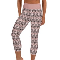 Dusty Rose Geometric Print Yoga Capri Leggings - Etsy