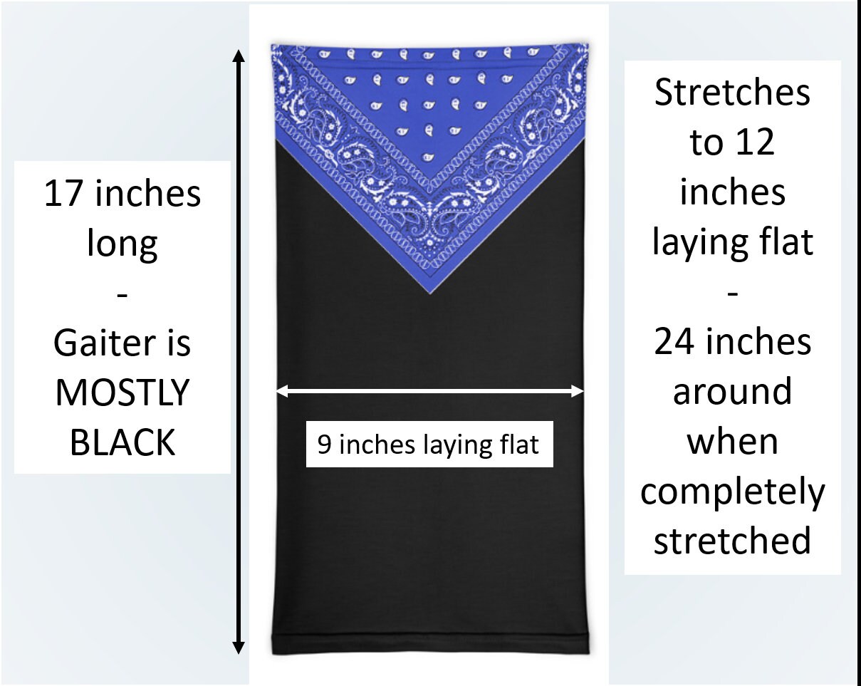 Bandana Corner Paisley Reusable Face Mask Neck Gaiter - Machine ...