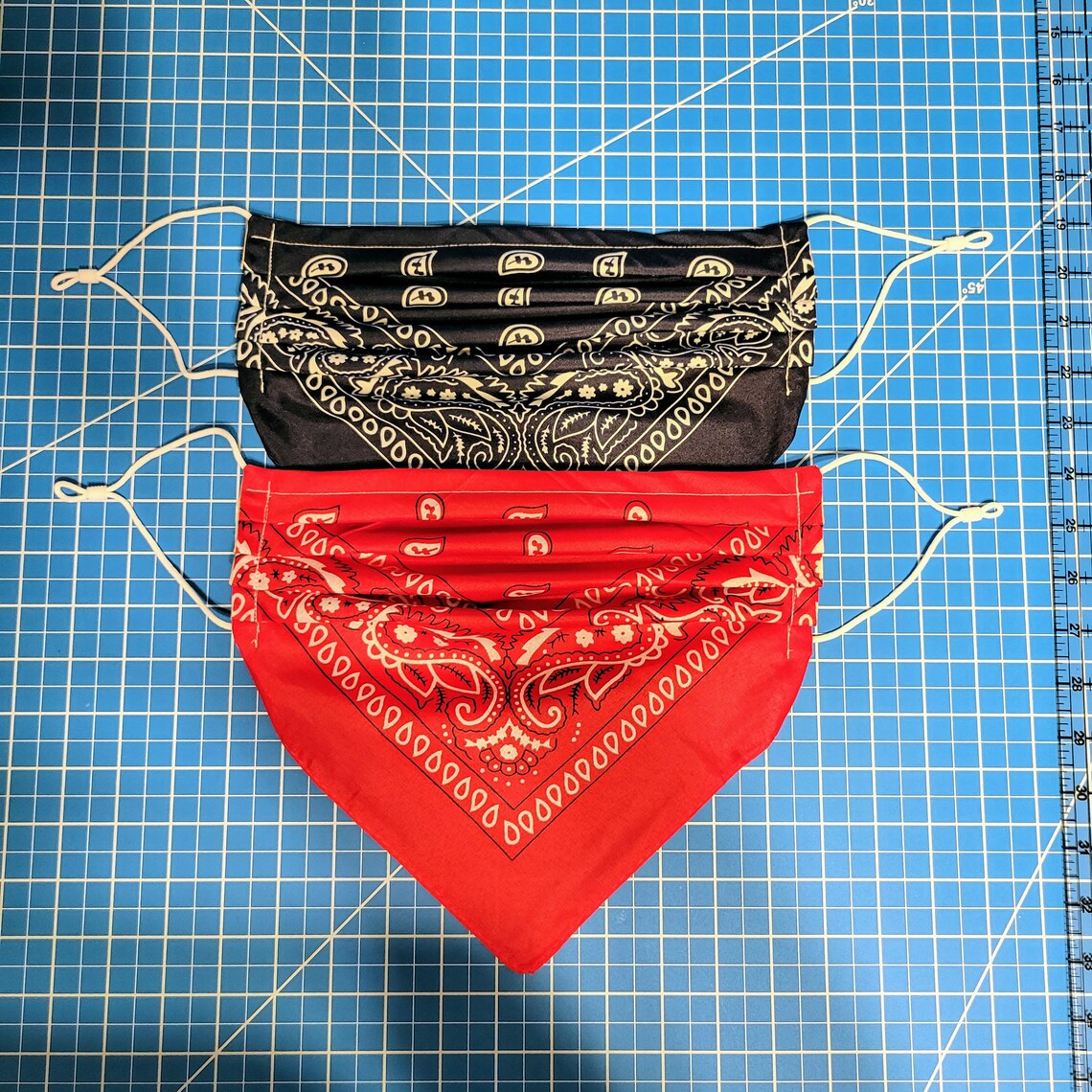 EXTRA LARGE Double Layer Bandana Face Mask - Washable Face Covering ...