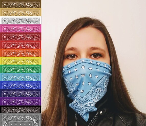 Bandana Corner Paisley Reusable Face Mask Neck Gaiter | Etsy