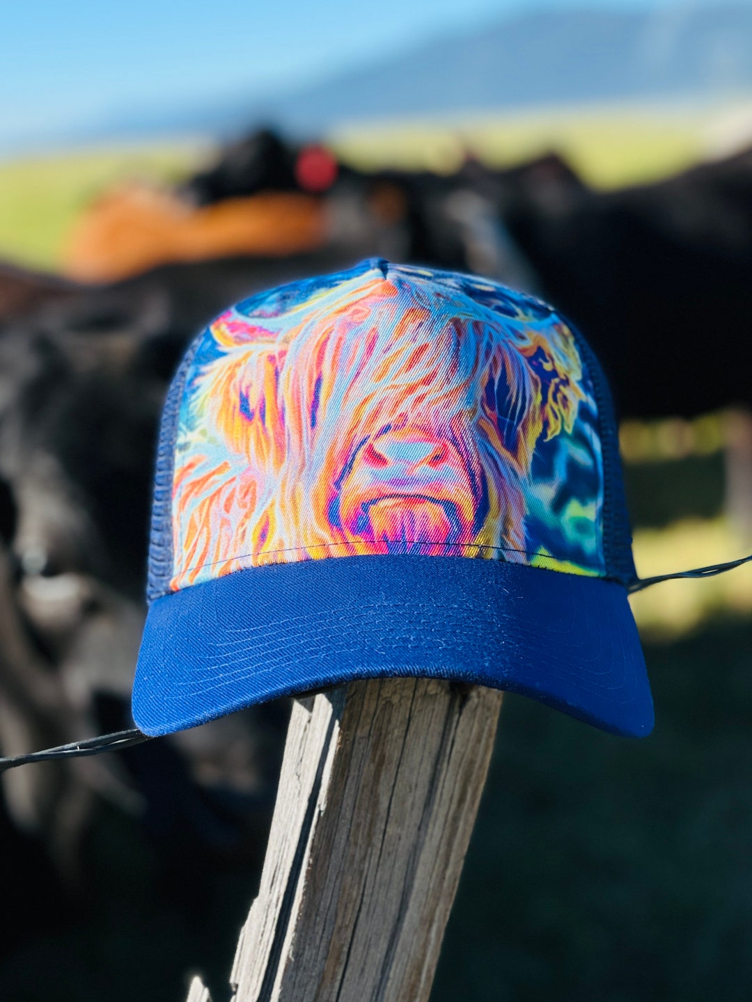 Fun Highland Cow Trucker Cap - Etsy