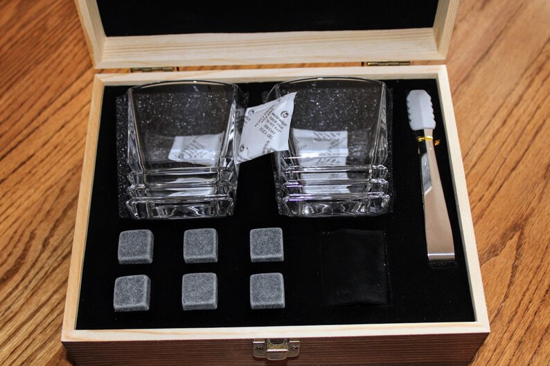 LASERABLE BLANK Boxed Whiskey Glass and Whiskey Stones Gift Set ...