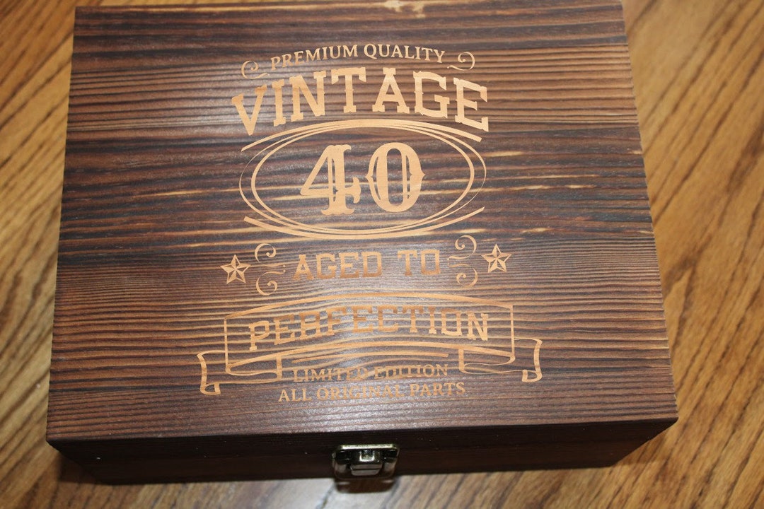 Personalized Boxed Whiskey Gift Set for Birthday Gift in a Wooden Box ...
