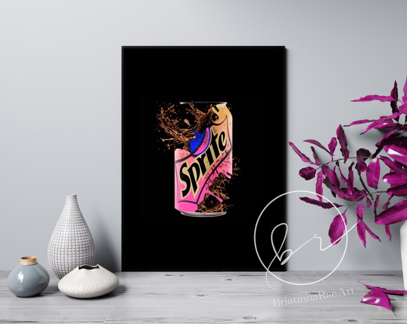 Sprite Can Splash Graphic Design Wall Art Decor Printable - Etsy