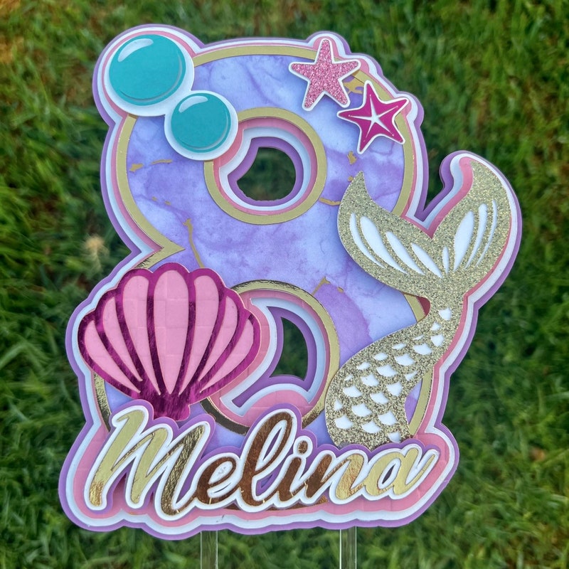 Mermaid Cake Topper - Etsy