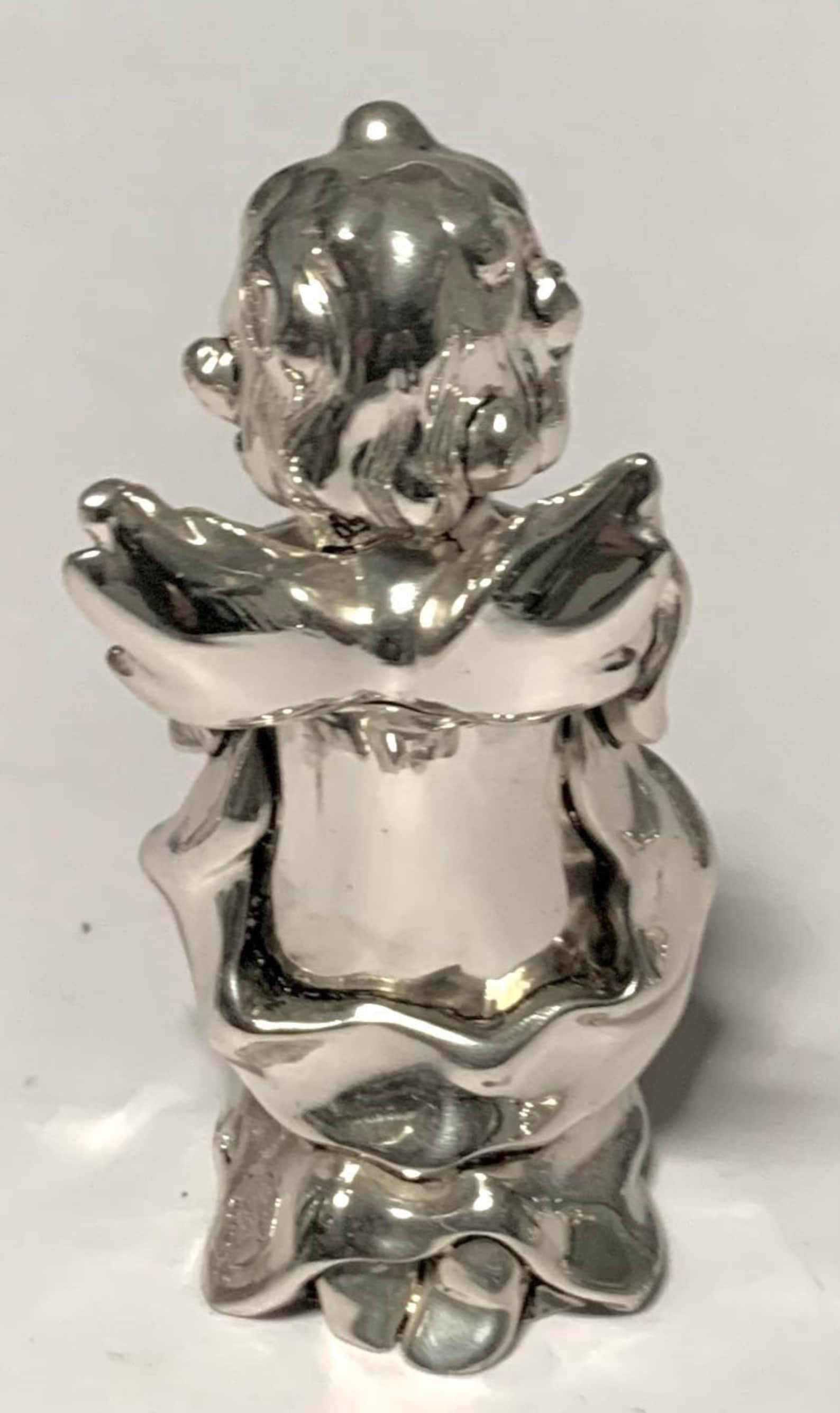Silver Plated Angel Statue Hand Crafted Sculptures - Etsy
