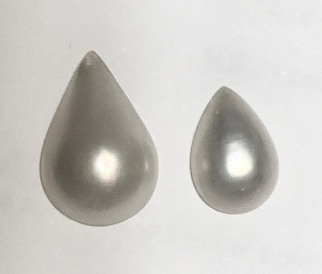 Cultured Mabe Sea Water Pearls Loose, First Quality, Drop Shape, White ...
