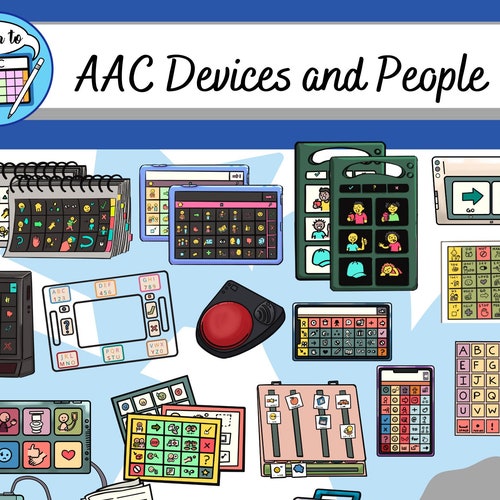 AAC Devices Supports and People Clip Art | Etsy Canada