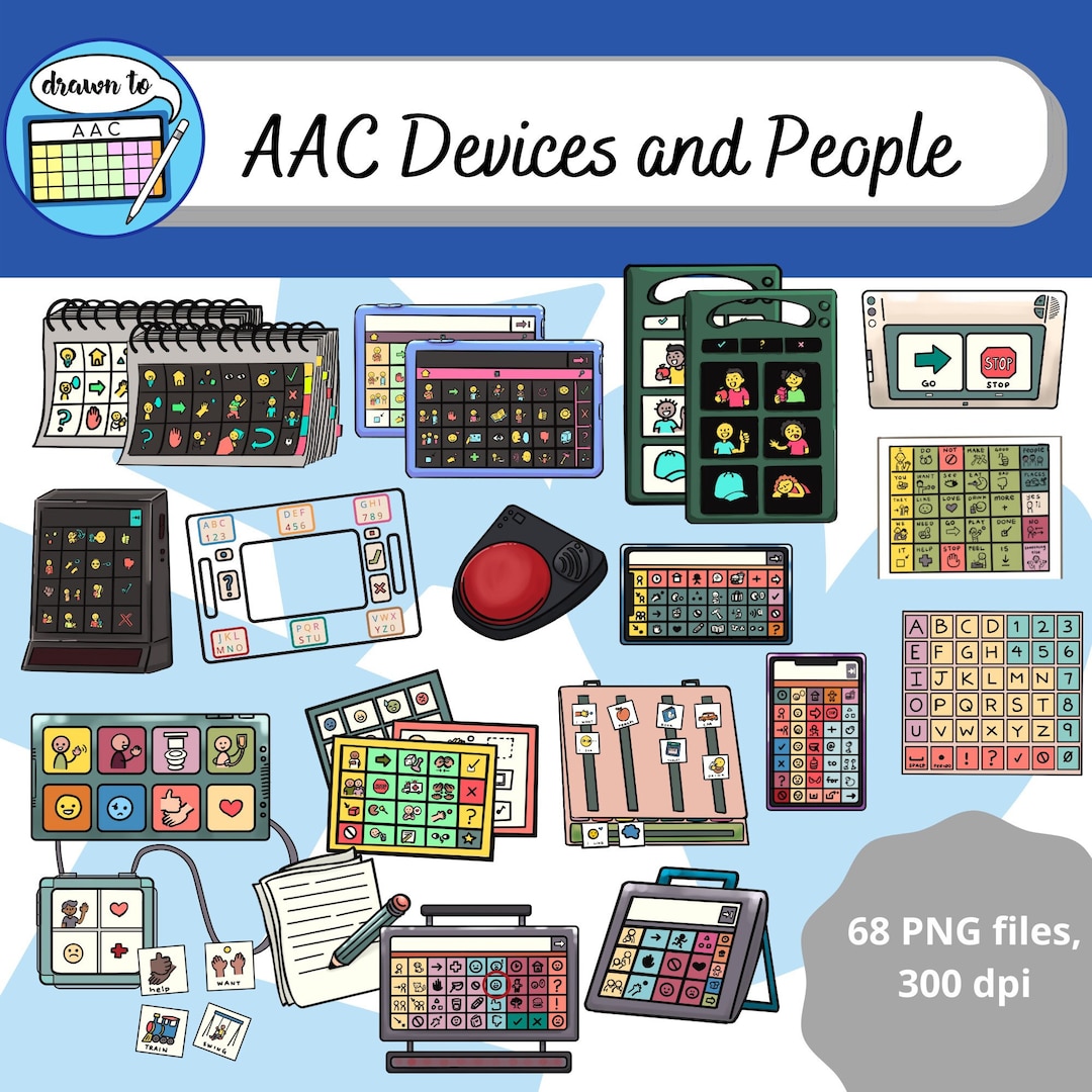 AAC Devices, Supports, and People Clip Art - Etsy
