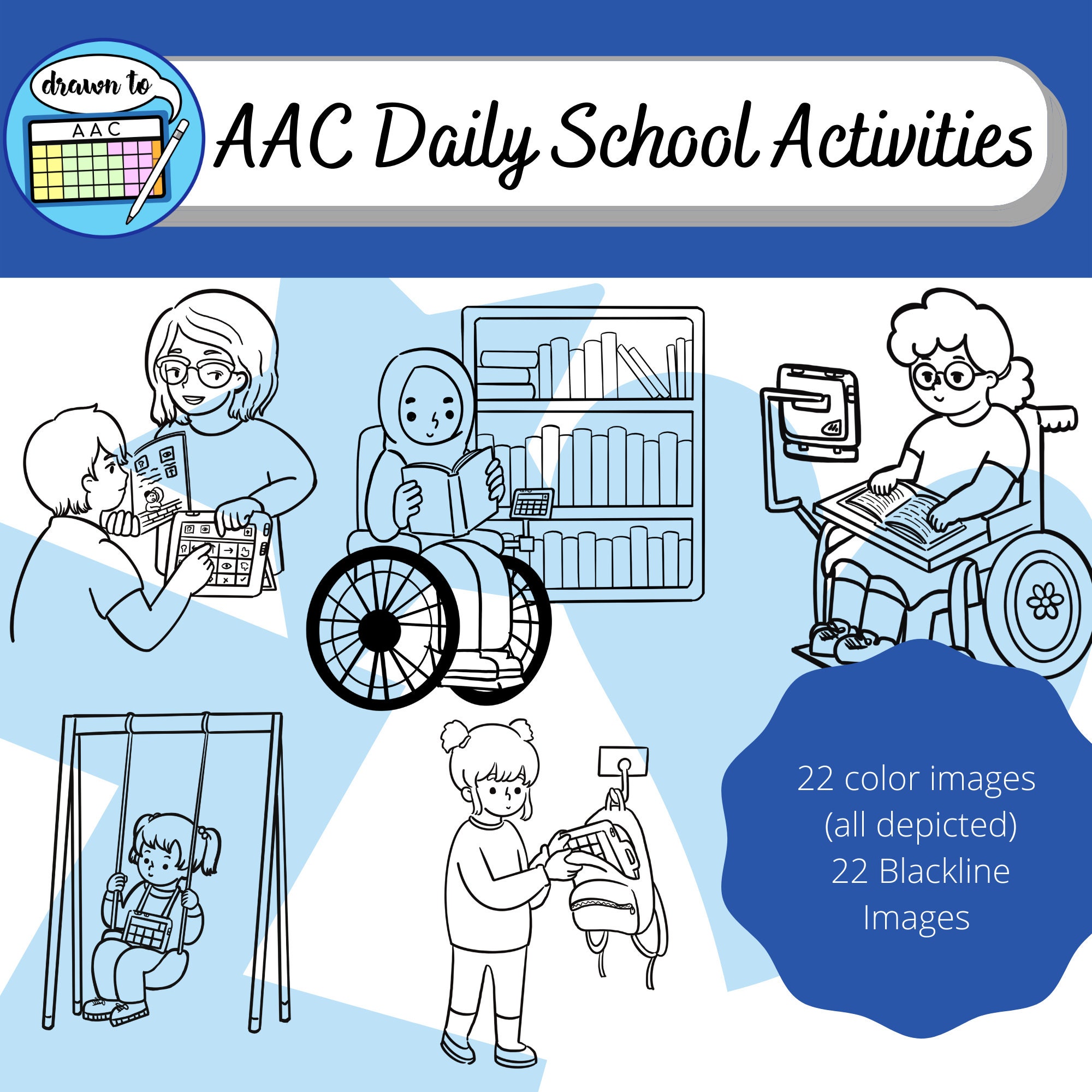 AAC Daily School Activities Clipart Perfect for Daily/visual - Etsy