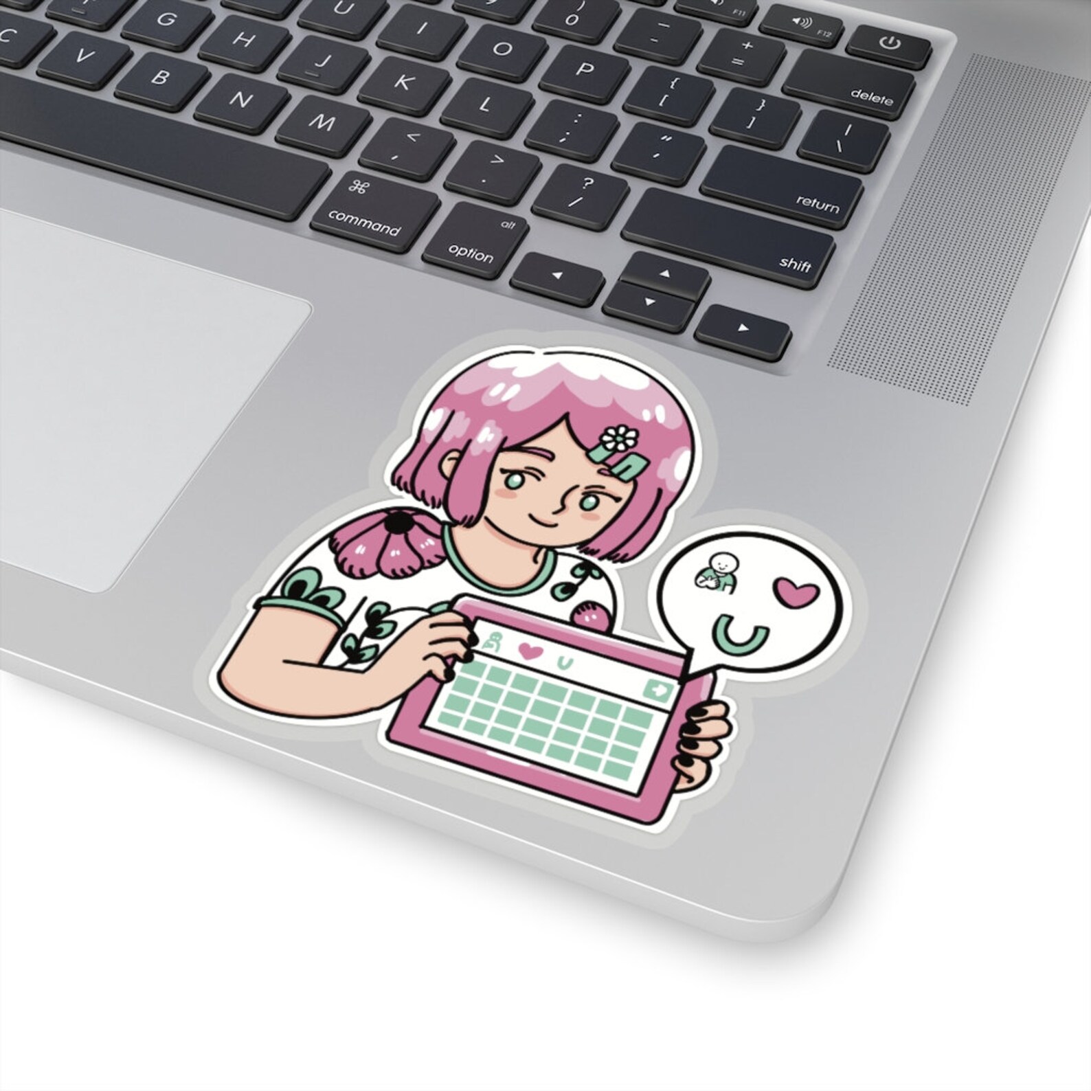 I Love You AAC Sticker \ Cute Pink Florals \ Valentines \pastel - Etsy