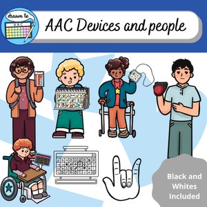 AAC Devices, Supports, and People Clip Art - Etsy
