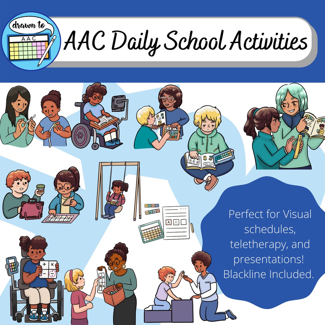 AAC Daily School Activities Clipart Perfect for Daily/visual - Etsy